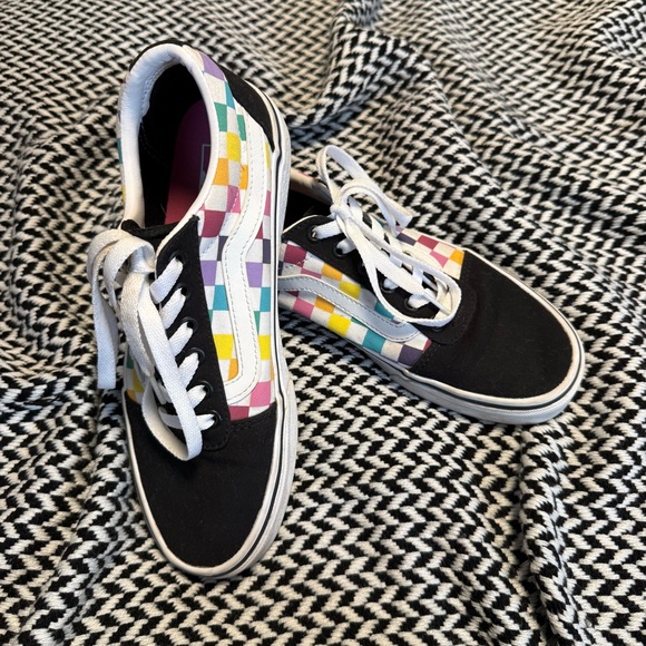 Vans | Shoes | Vans Old Skool Rainbow Checkered Sneakers | Poshmark